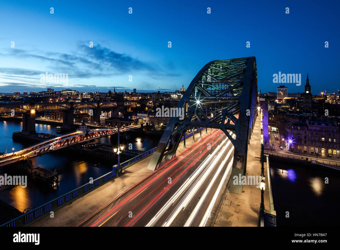 Tyne Bridges At Sunset High Resolution Stock Photography and Images - Alamy
