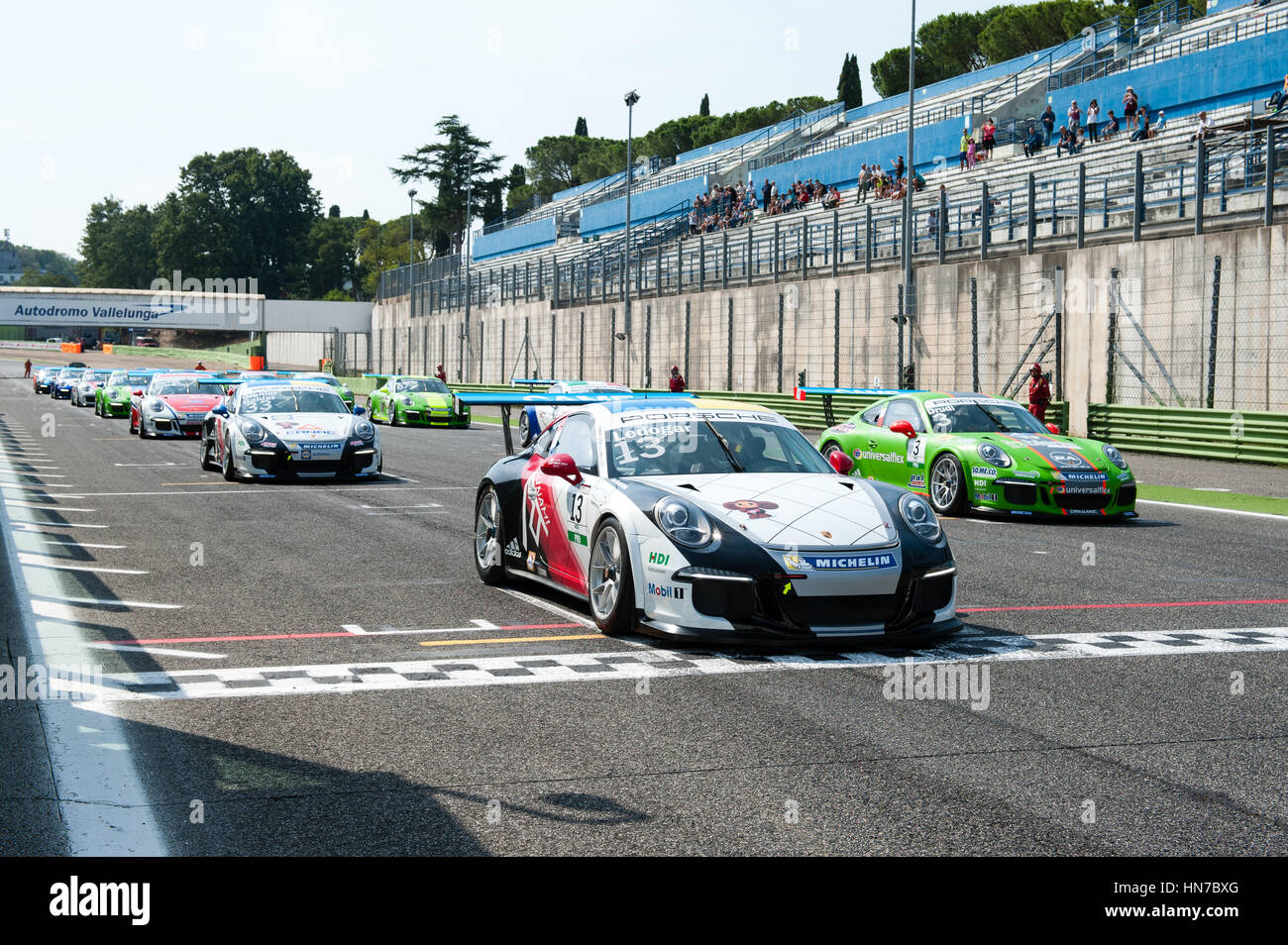 Vallelunga, Rome, Italy. September 10th 2016. Porsche Carrera Cup, many ...