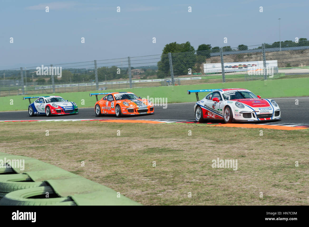 Vallelunga, Rome, Italy. September 10th 2016. Porsche Carrera Cup, car ...