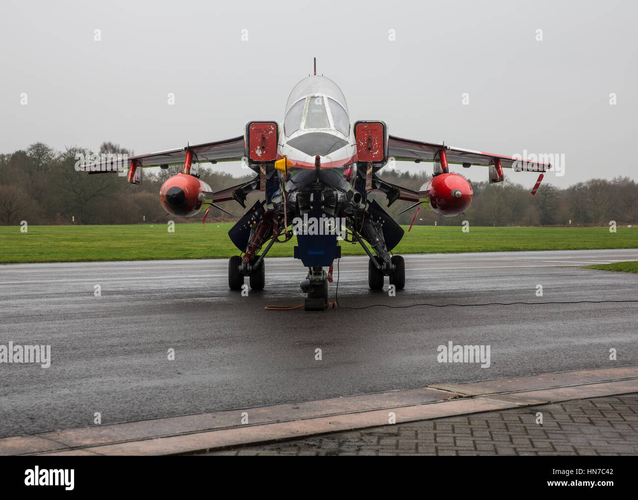 SEPE Jaguar T.2A ZB615 the last Jaguar to be built, at RAF Cosford ...