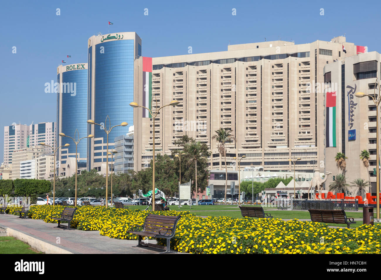 Dubai emirates twin tower hi-res stock photography and images - Alamy