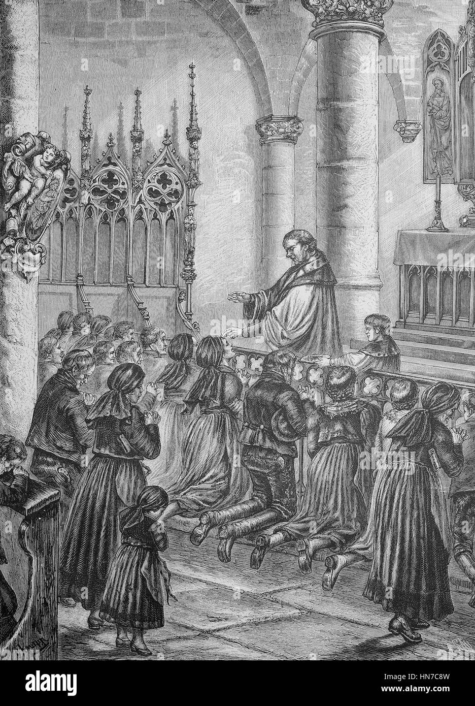 Ash cross on forehead hi-res stock photography and images - Alamy