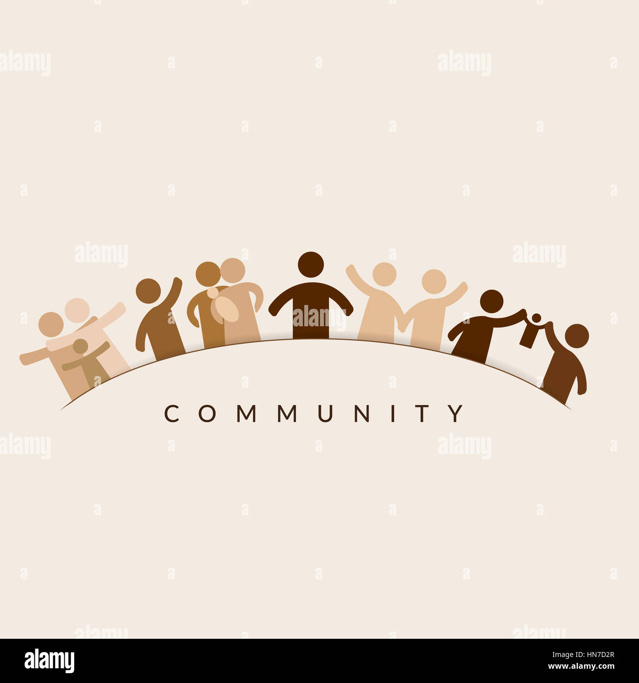 Community Concept Pictogram Showing Figures High Resolution Stock ...