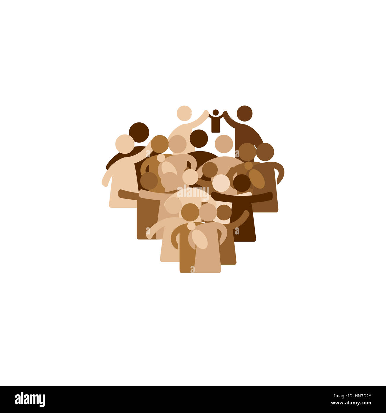 Community concept pictogram showing figures hi-res stock photography ...