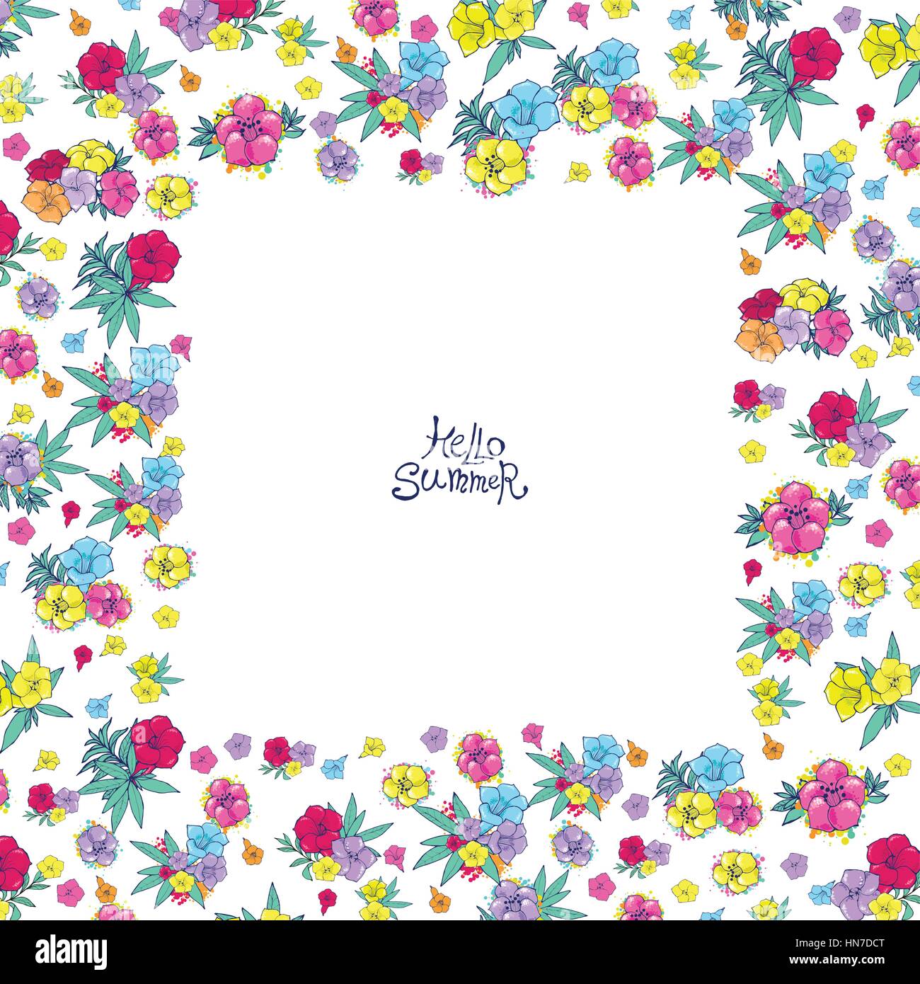 Square floral frame Stock Vector Image & Art - Alamy