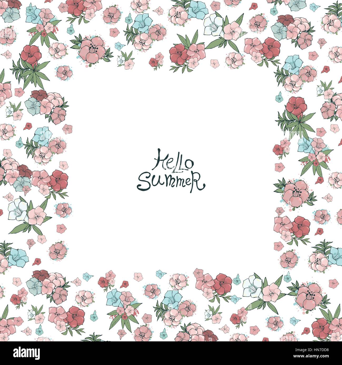 Square floral frame Stock Vector Image & Art - Alamy