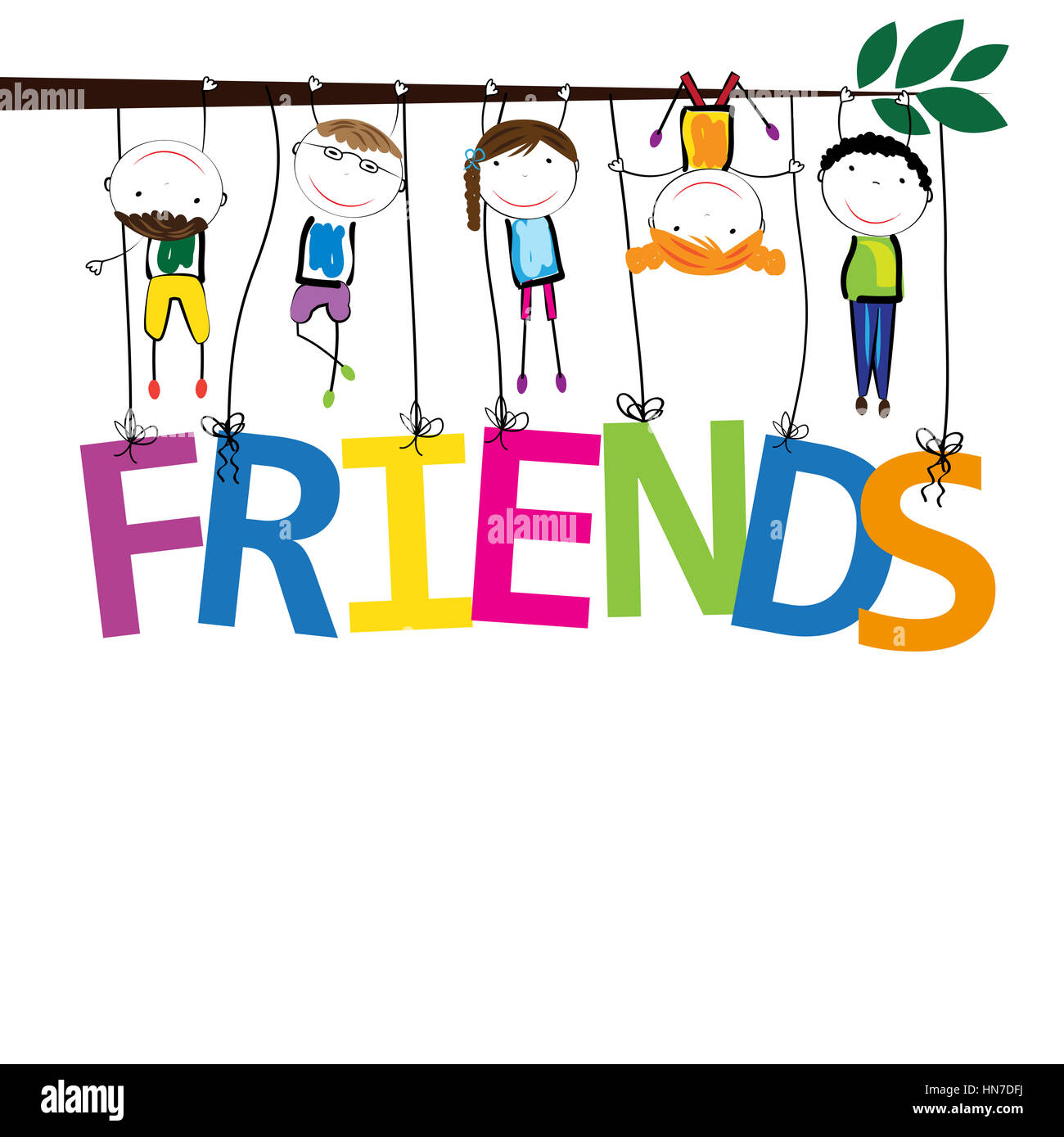 Friends Word Colorful