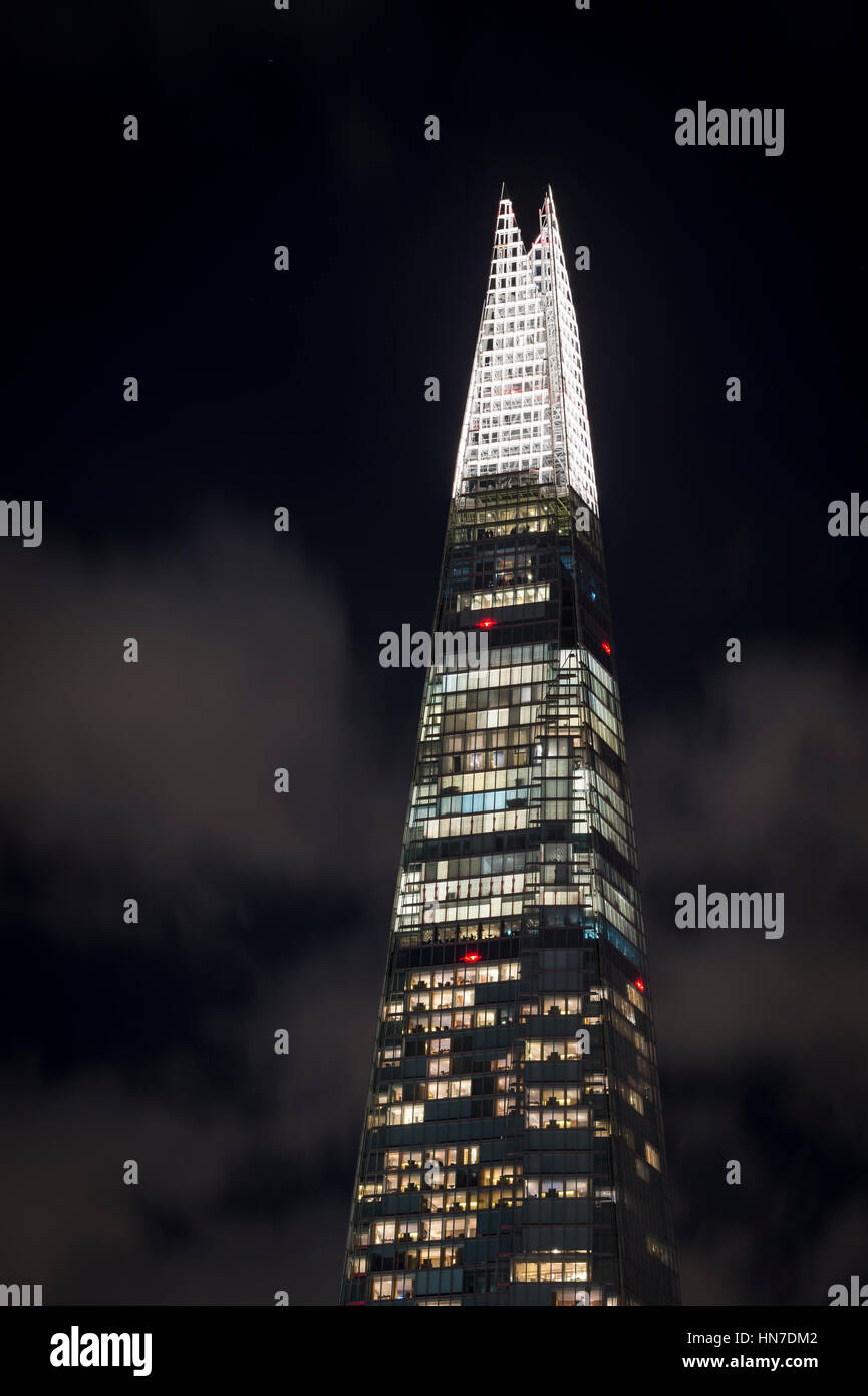 The Shard (Shard of Glass, Shard London Bridge), London, at night Stock ...