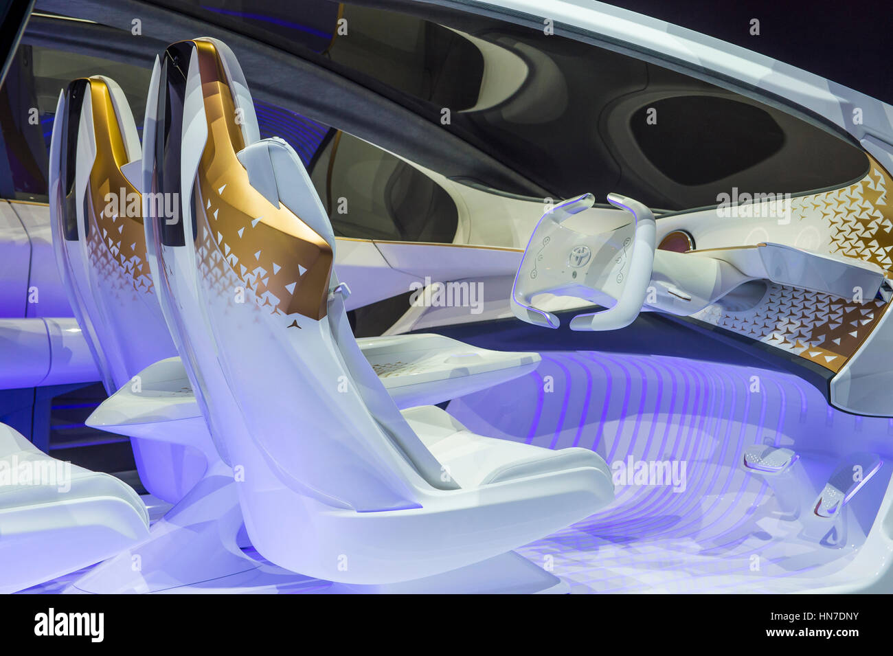 Toyota Concept car at the CES Show in Las Vegas. CES is the world's ...