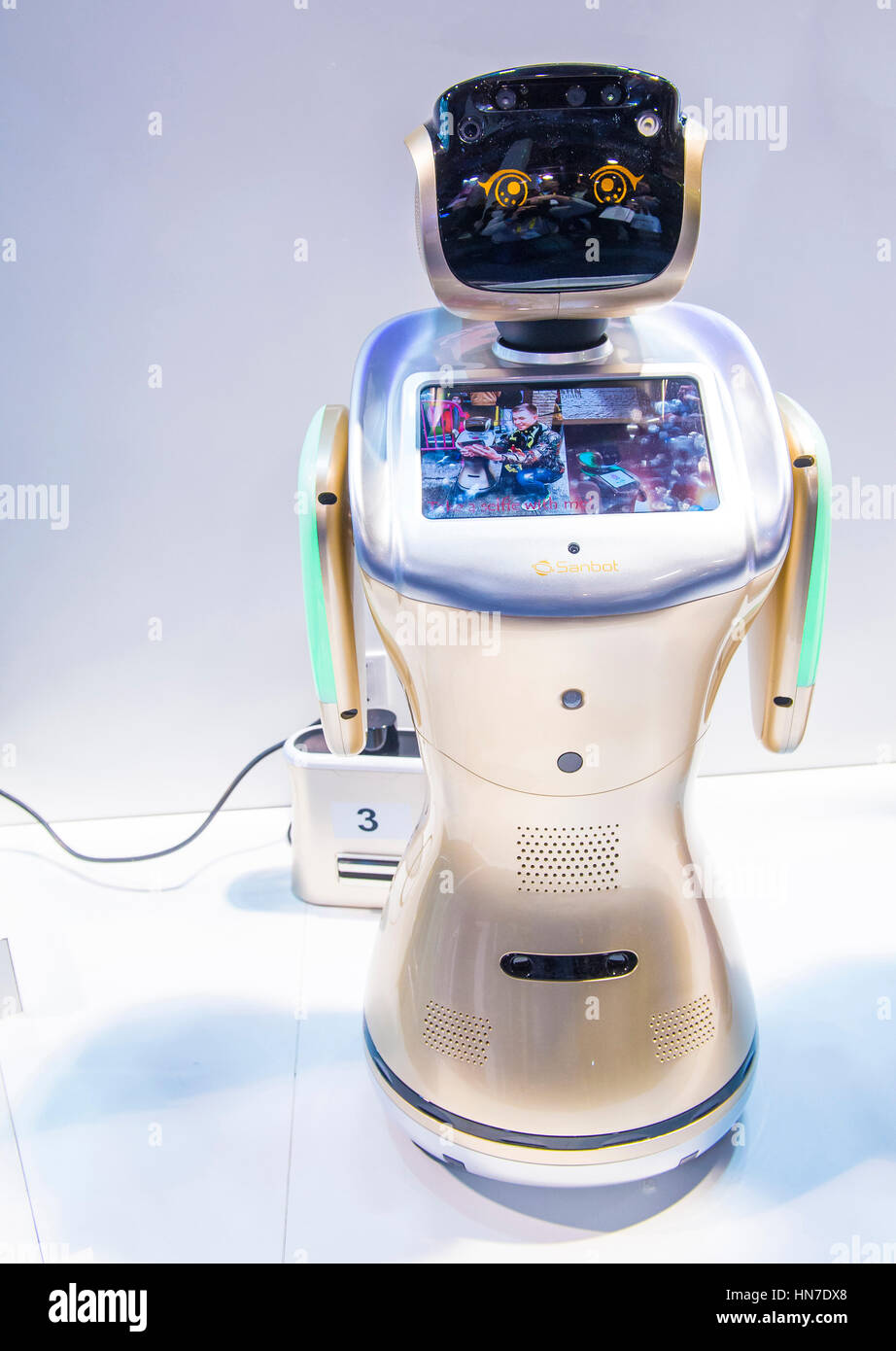 Robot at the CES Show in Las Vegas. CES is the world's leading consumer ...