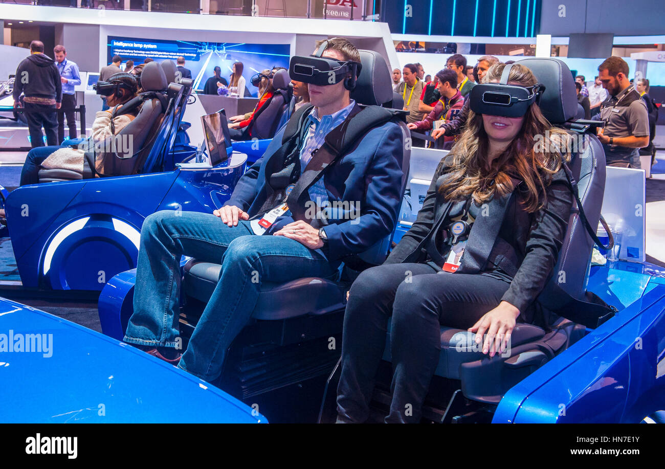 The Hyundai Mobis Concept car simulator at the CES Show in Las Vegas ...