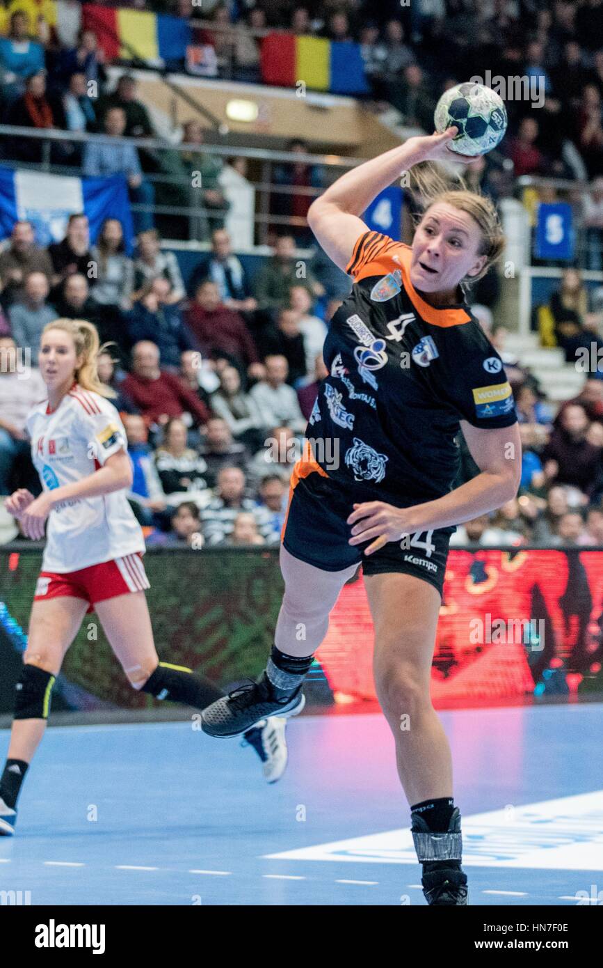 January 27, 2017: Isabelle Gulden #4 of CSM Bucharest during the EHF ...