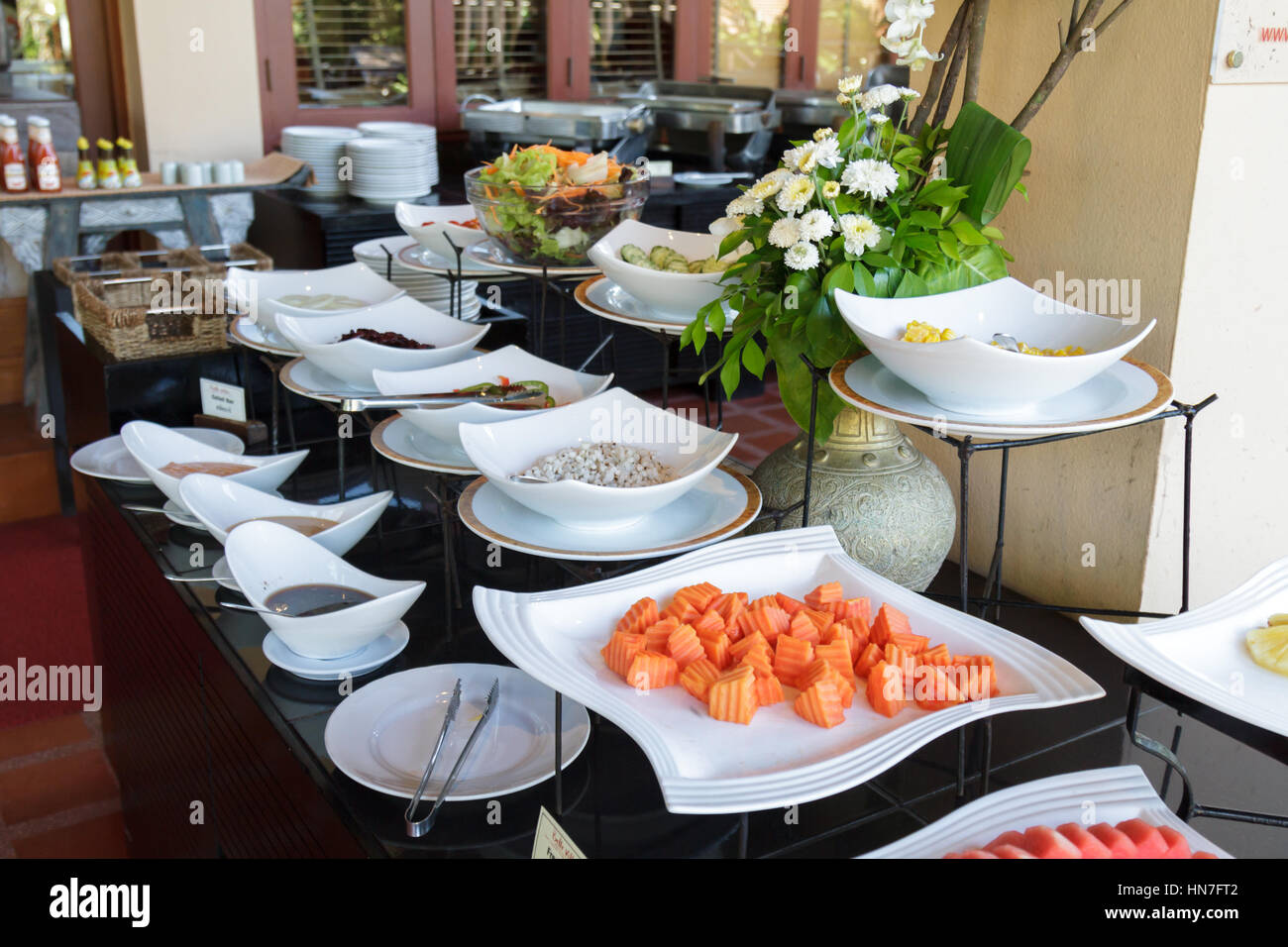 Buffet table in hotel hi-res stock photography and images - Alamy