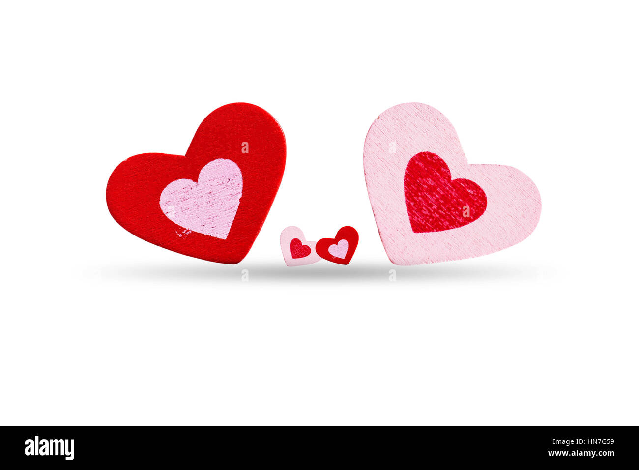 Heart with beautiful colors on a white background Stock Photo - Alamy