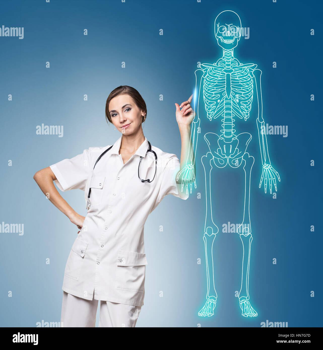 Doctor skeleton anatomy hi-res stock photography and images - Alamy