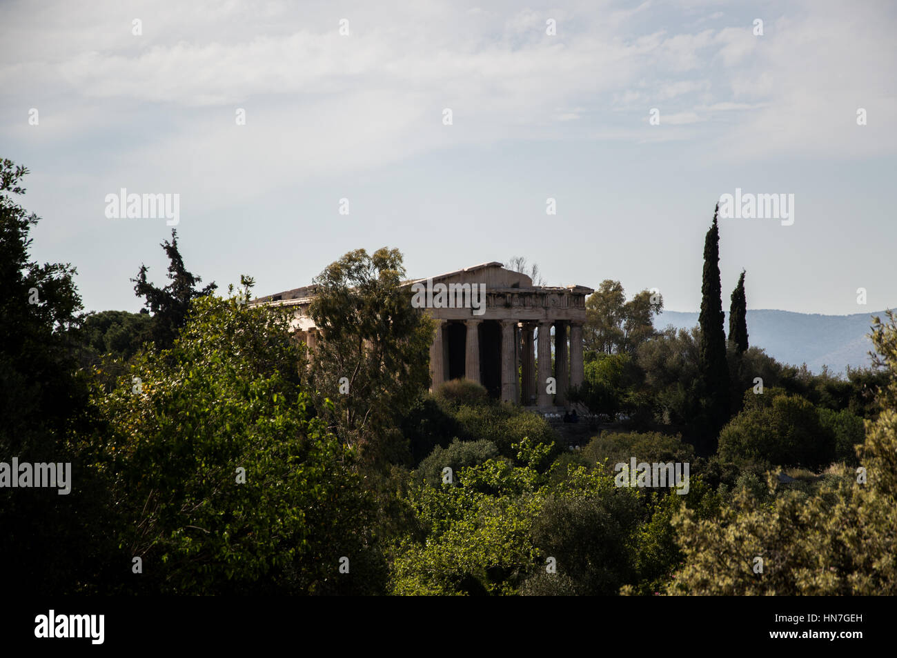 Ancient agora and trees hi-res stock photography and images - Alamy