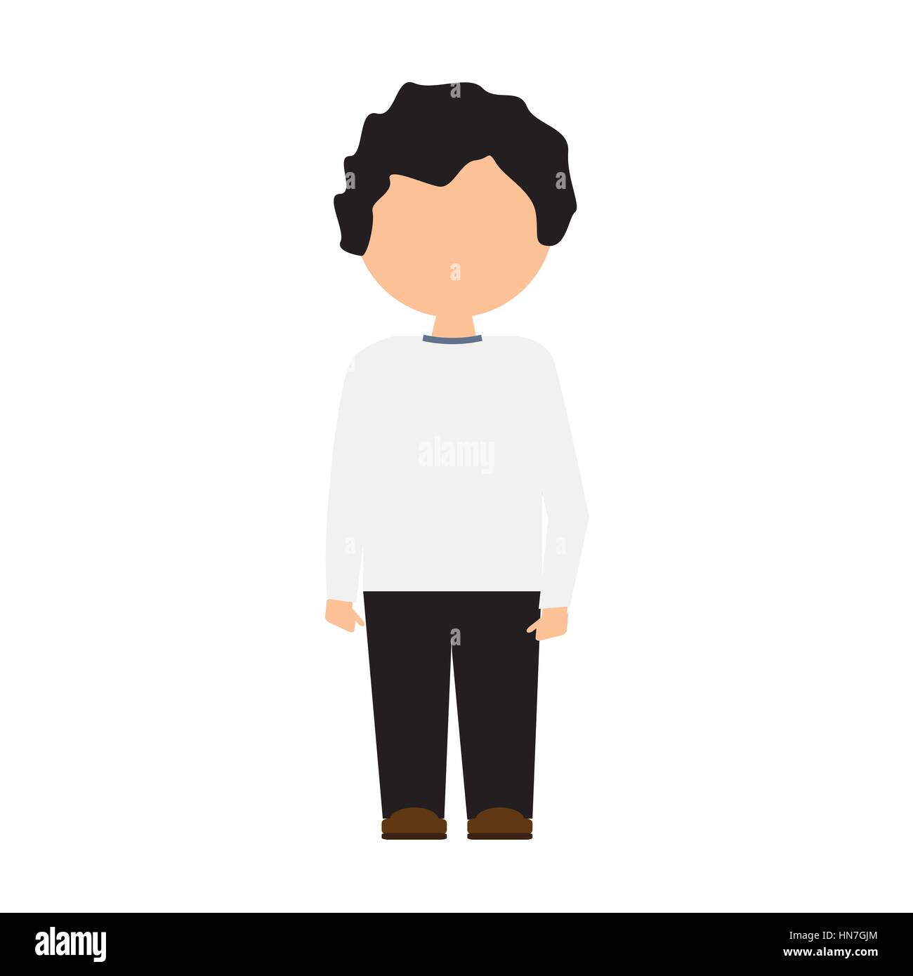 Father standing. Icon with flat and solid color vector Stock Vector ...