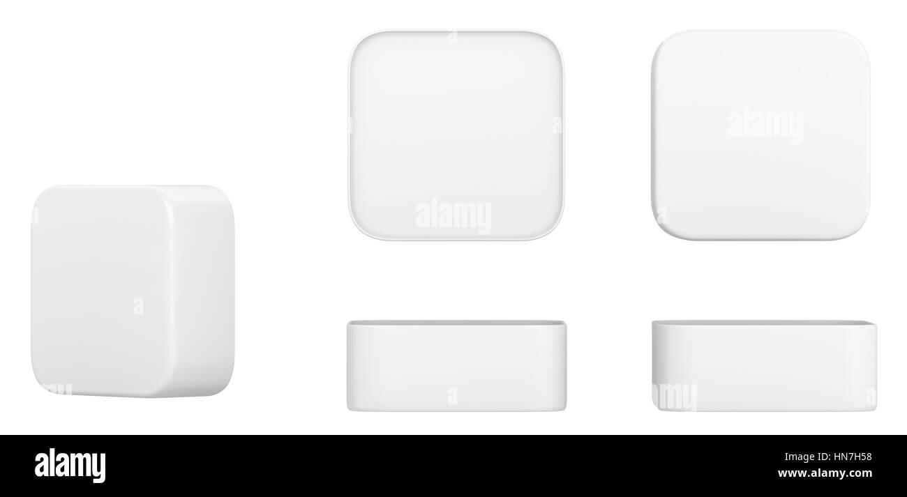 Group of blank boxes. Retail package mockup set. Isolated on white. 3d ...