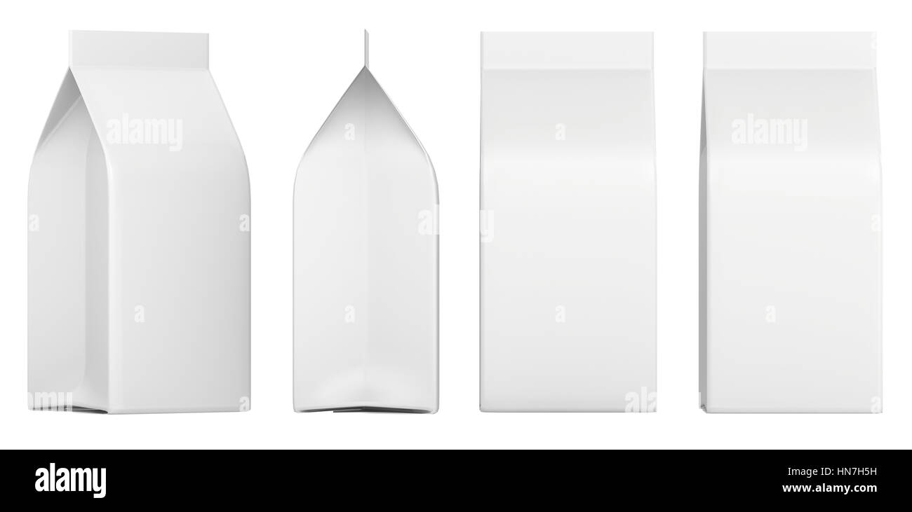 Set of blank boxes. Retail package mockup. Isolated on white. 3d ...