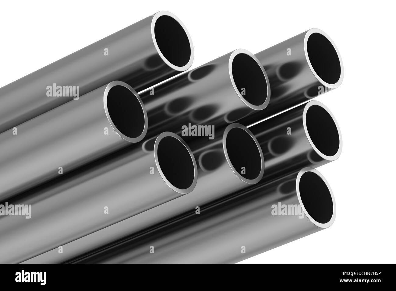 Metal pipe. 3d rendering illustration isolated on white background ...