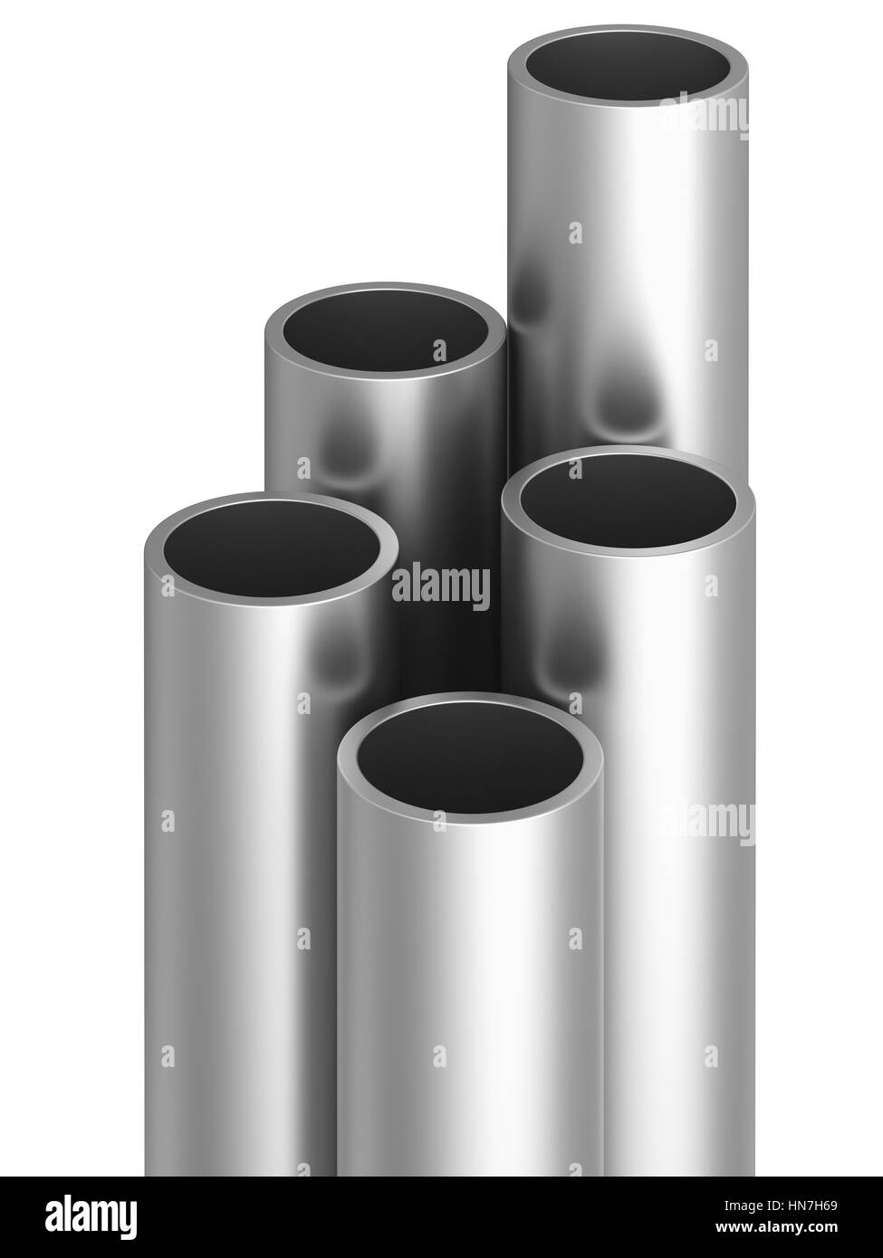 Metal pipe. 3d rendering illustration isolated on white background ...