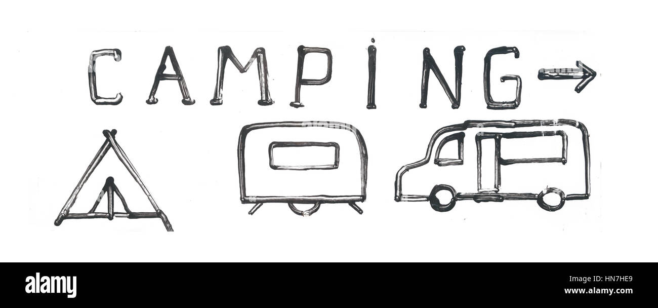 Caravan and camping signs hi-res stock photography and images - Alamy