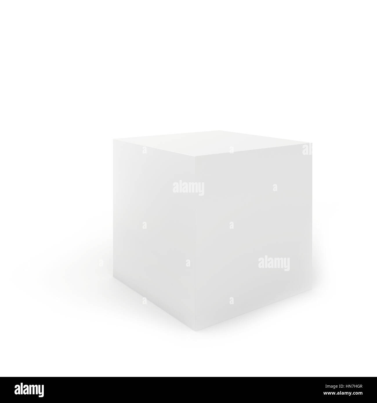 Blank box on white background. 3d render Stock Photo - Alamy