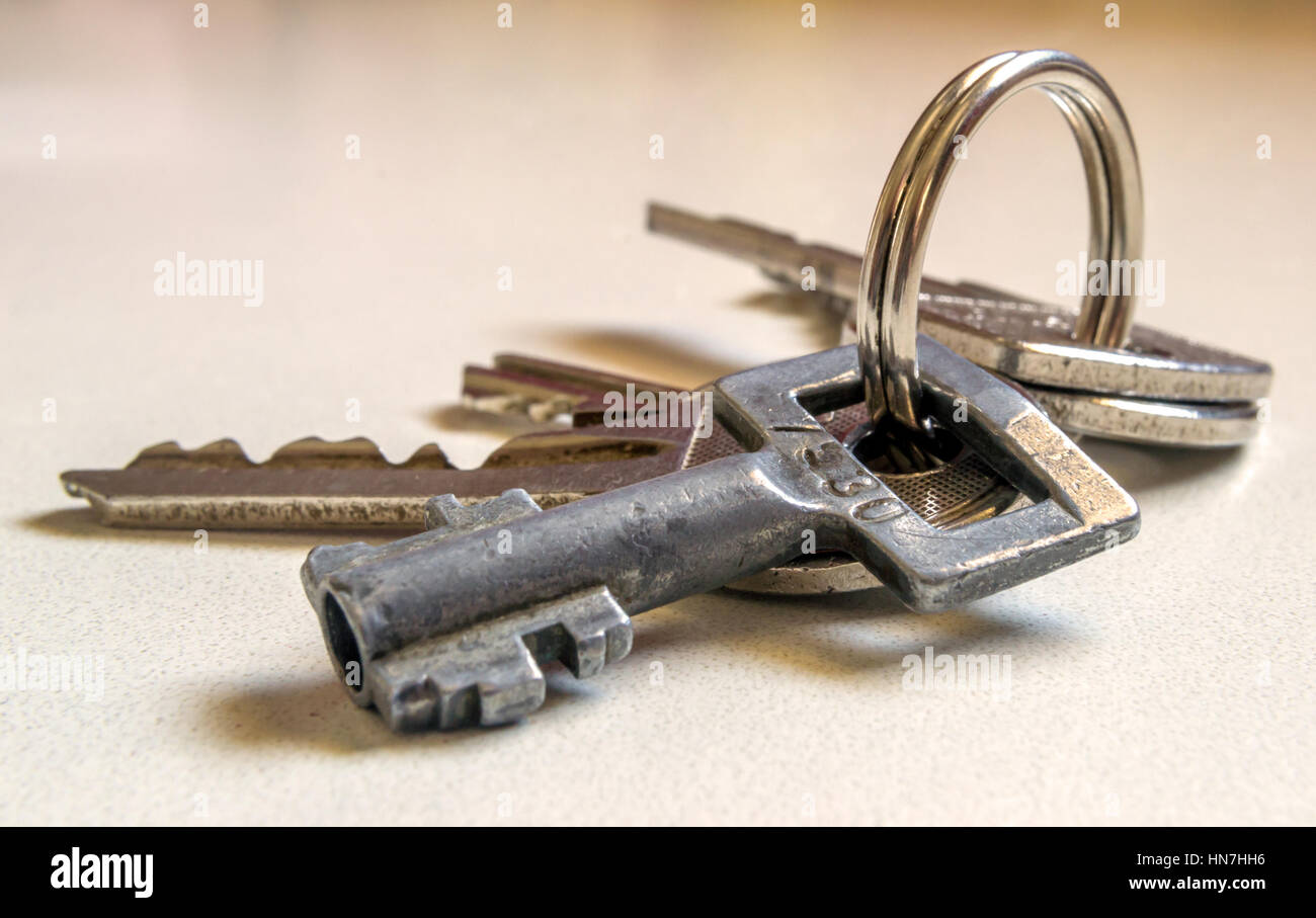 Couple of keys on the table Stock Photo - Alamy