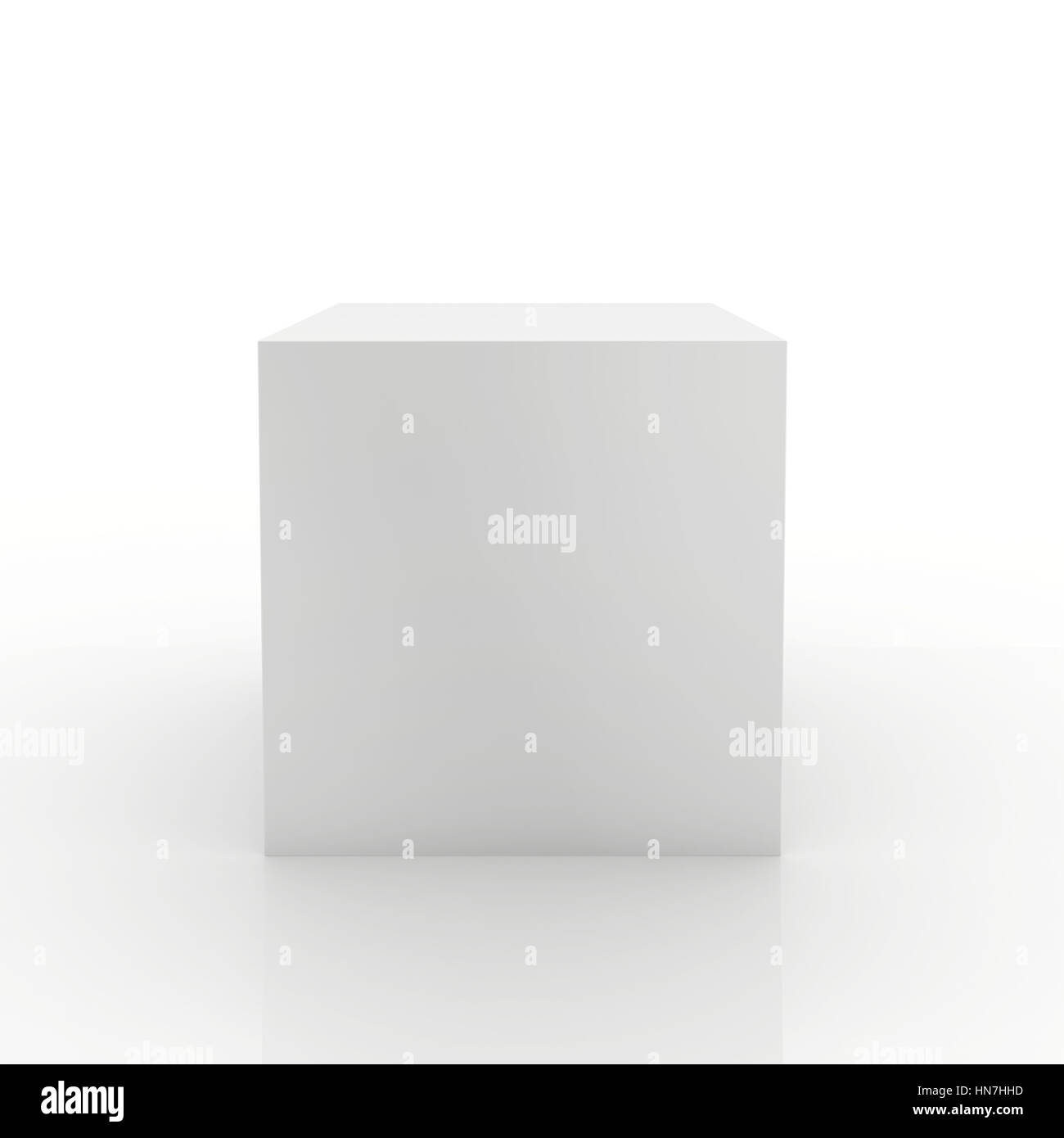 Blank box on white background. 3d render Stock Photo - Alamy