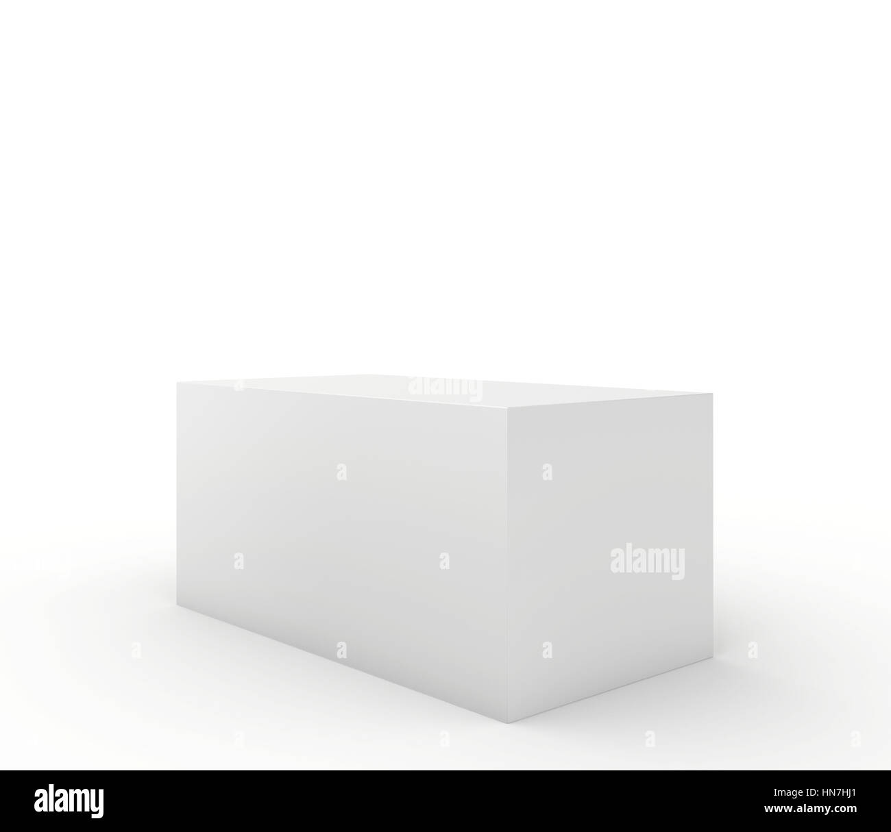 Blank box on white background. 3d render Stock Photo - Alamy