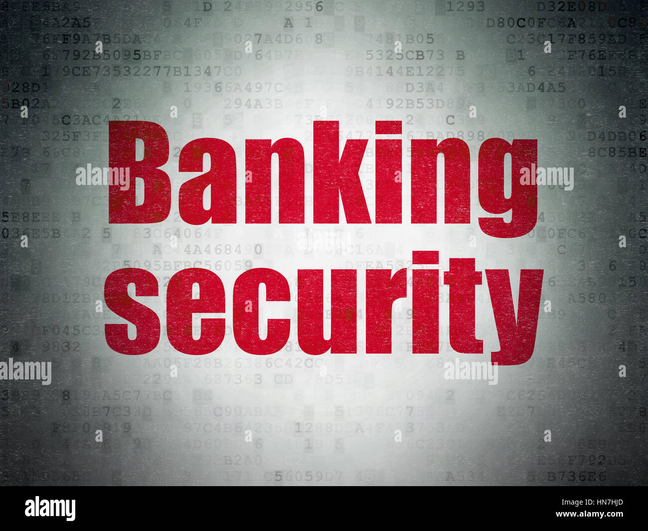 Safety concept: Painted red word Banking Security on Digital Data Paper ...
