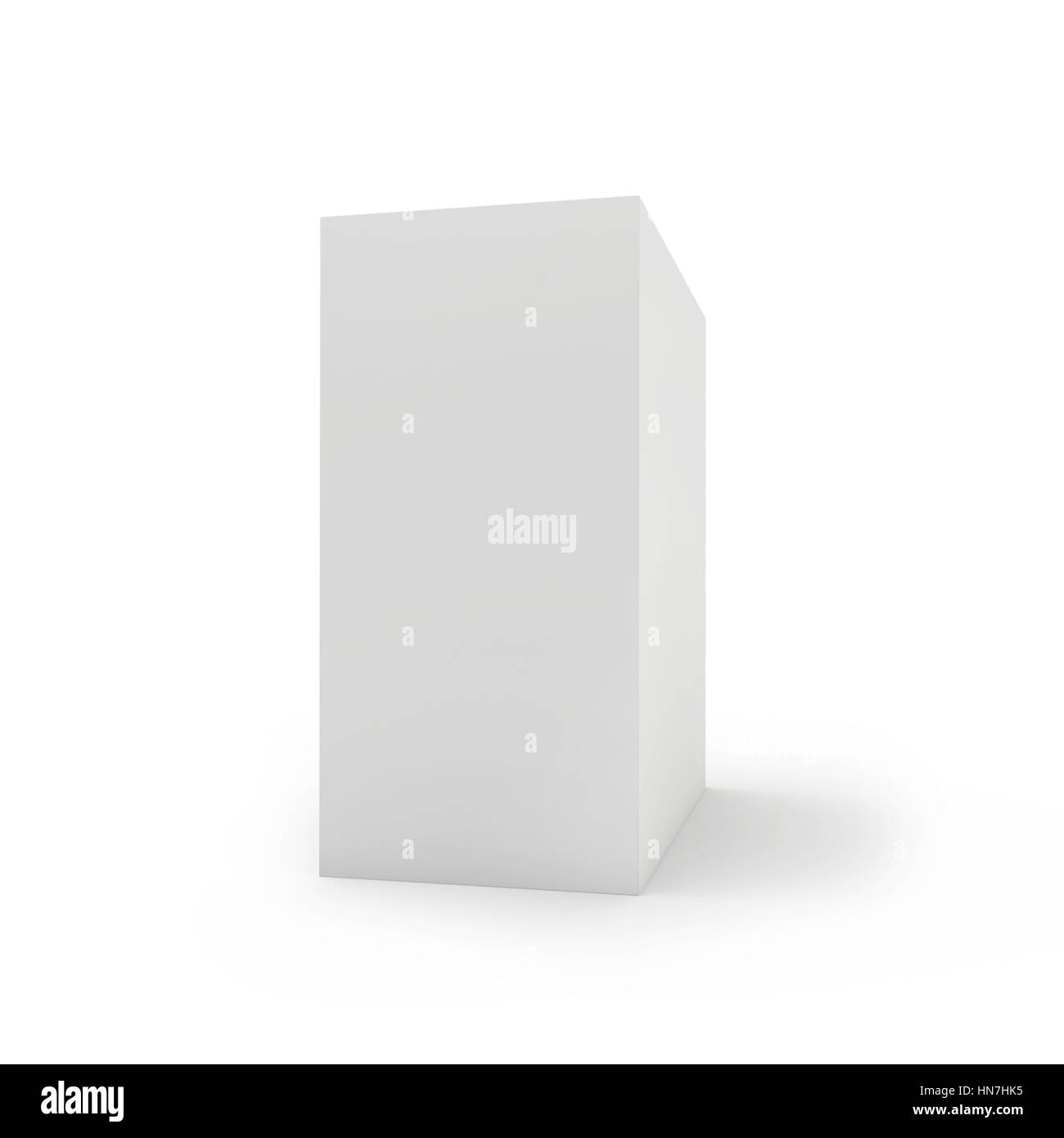 Blank box on white background. 3d render Stock Photo - Alamy