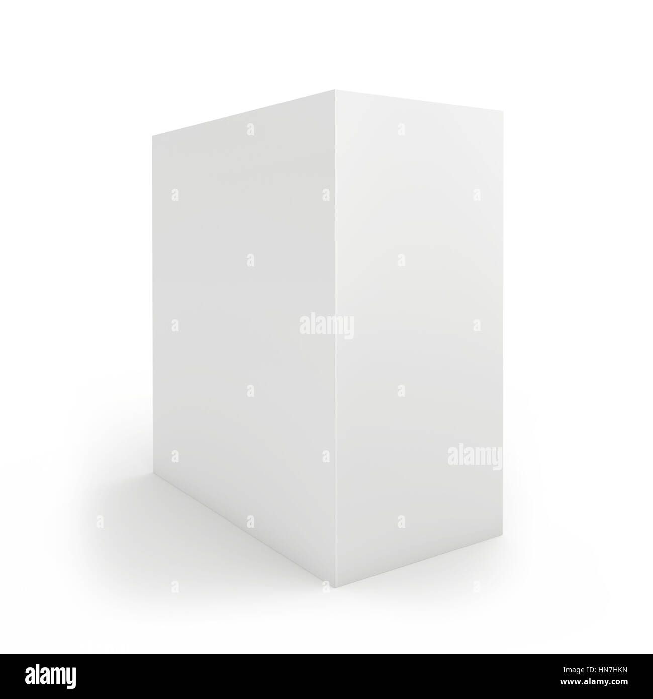 Blank box on white background. 3d render Stock Photo - Alamy