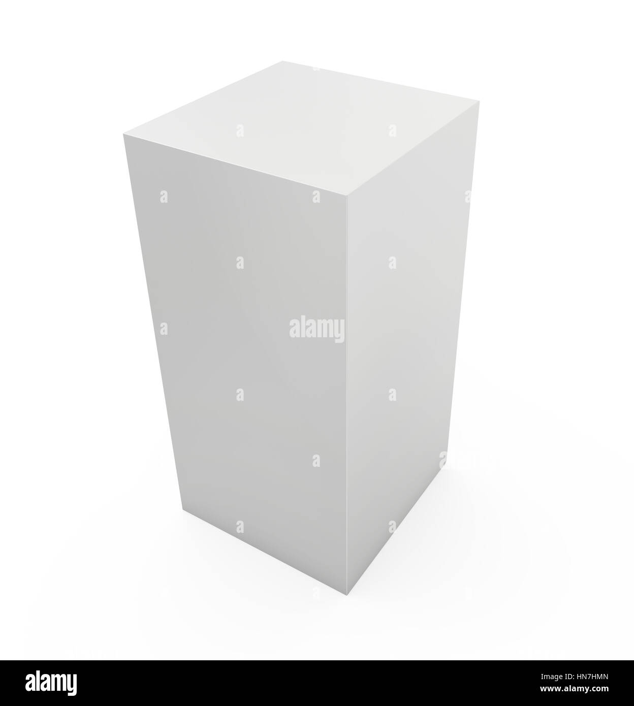 Blank box on white background. 3d render Stock Photo - Alamy