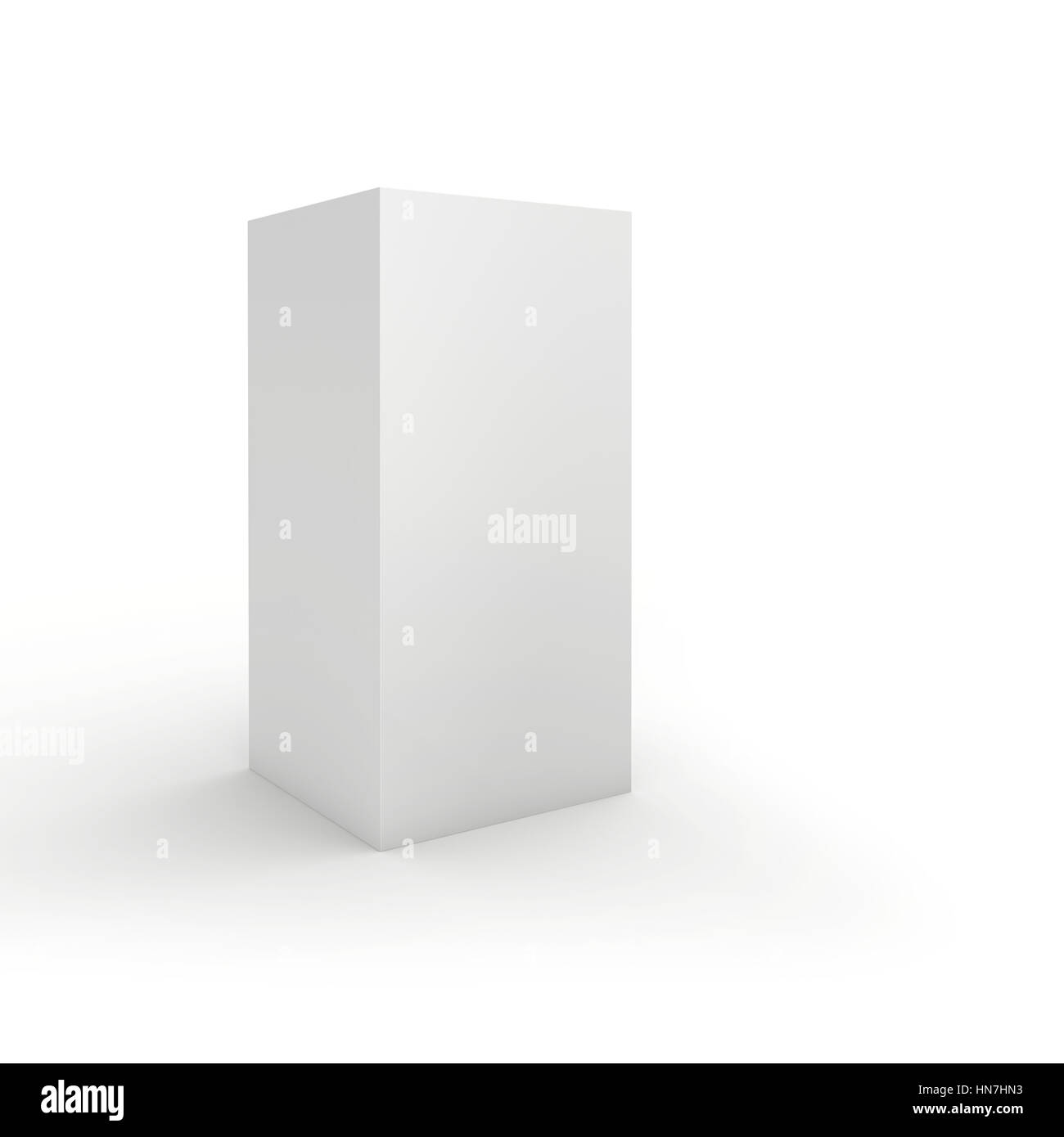 Blank box on white background. 3d render Stock Photo - Alamy