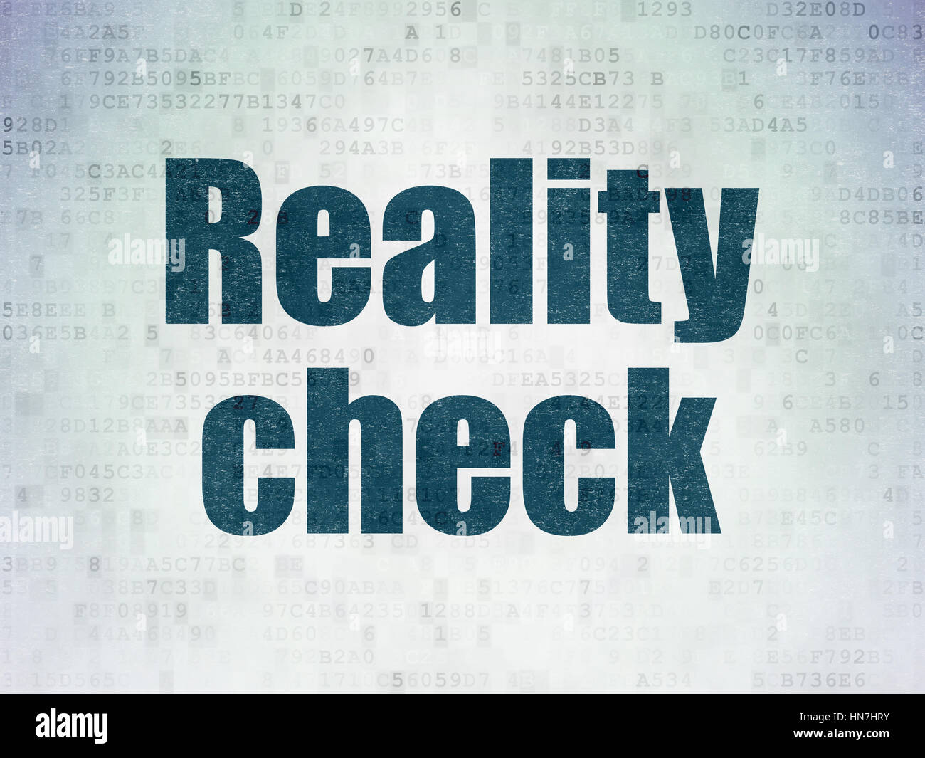 Finance concept: Painted blue word Reality Check on Digital Data Paper ...