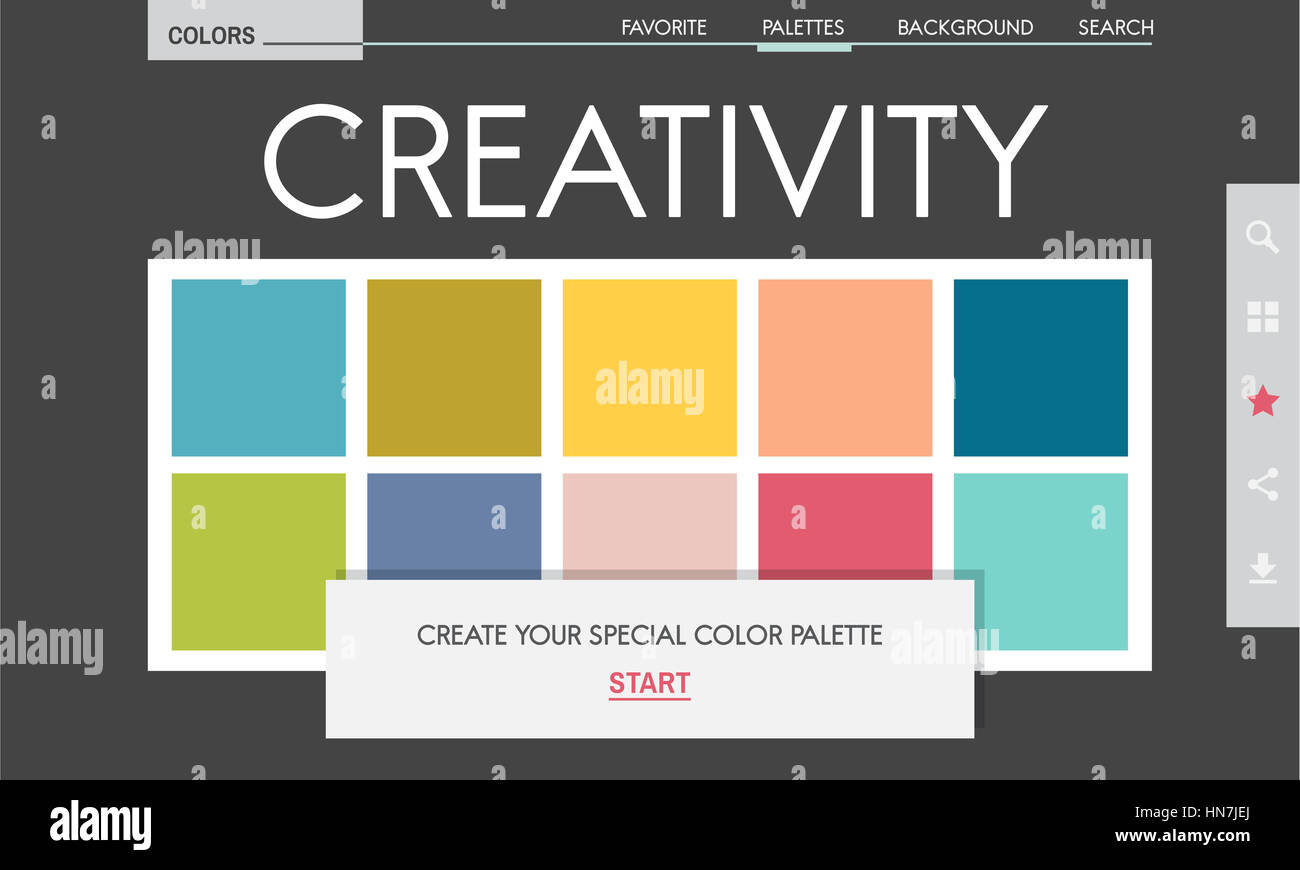 Colour Shade Design Colourful Palette Concept Stock Photo - Alamy