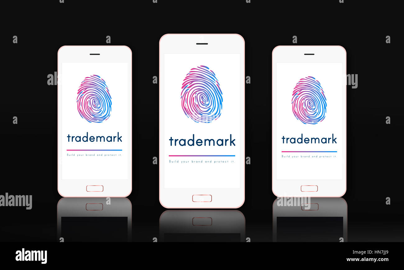 Design Logo Patent Fingerprint Concept Stock Photo - Alamy