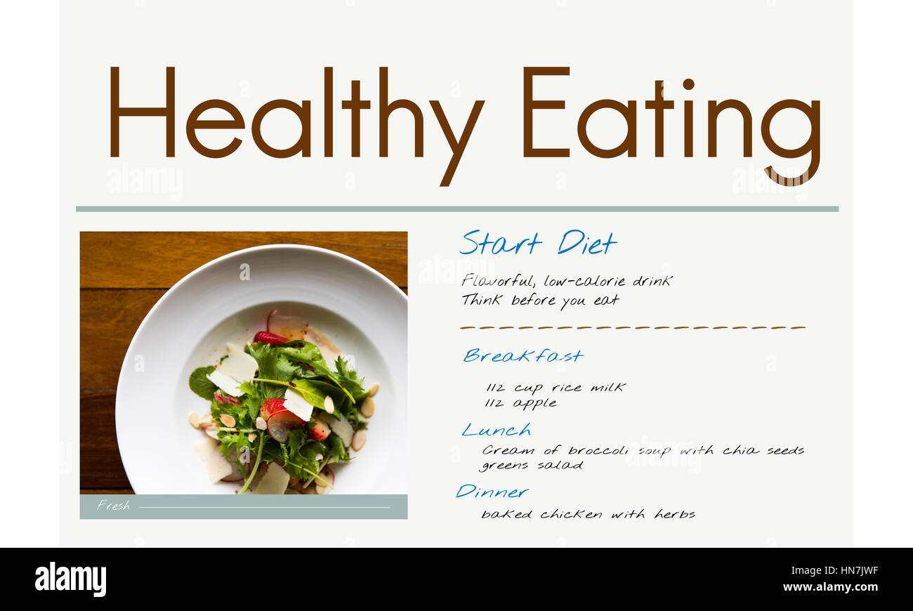 Nutrition Healthy Diet Plan Concept Stock Photo - Alamy