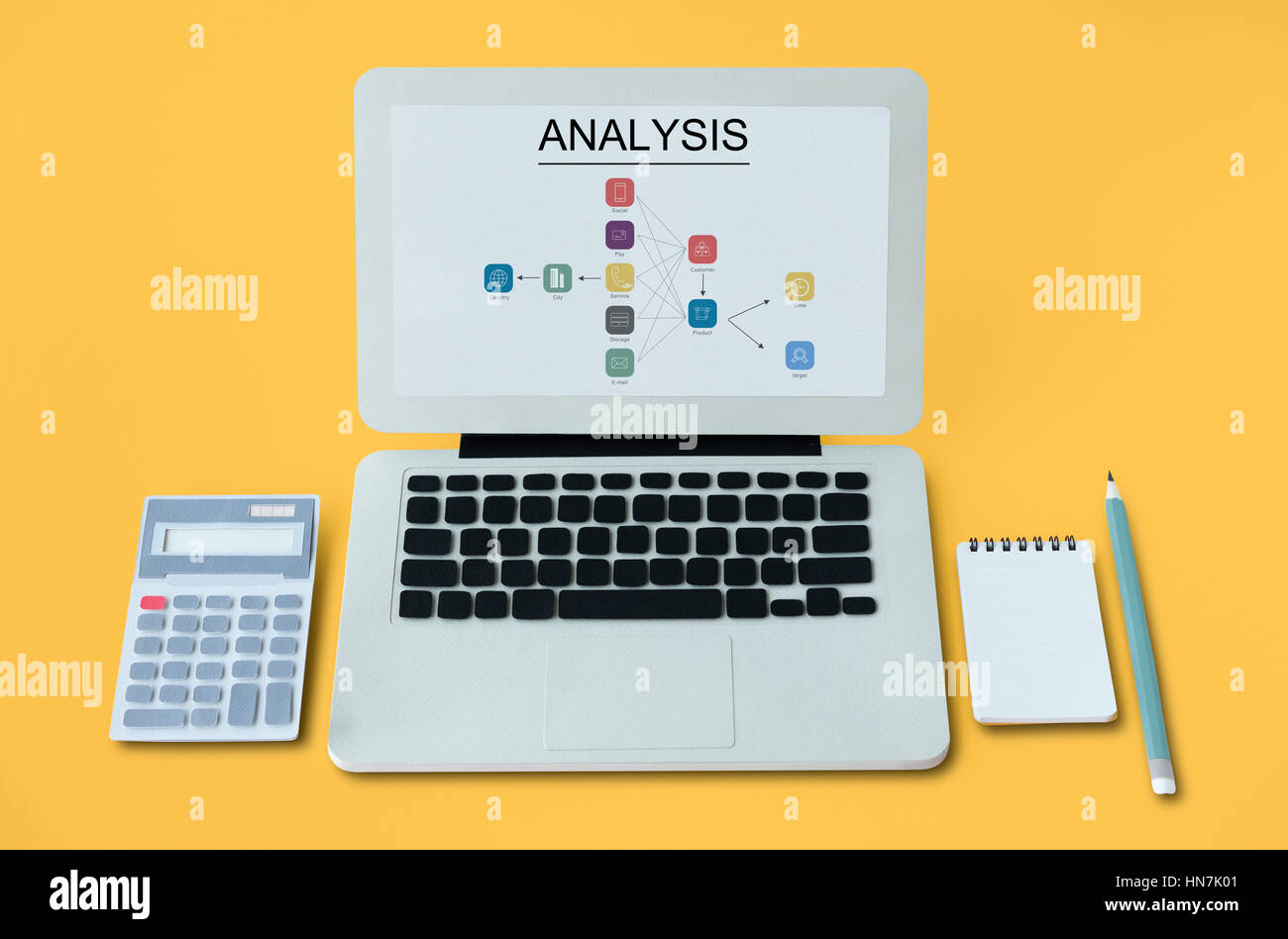 Analysis Model Flow Chart Icon Stock Photo - Alamy