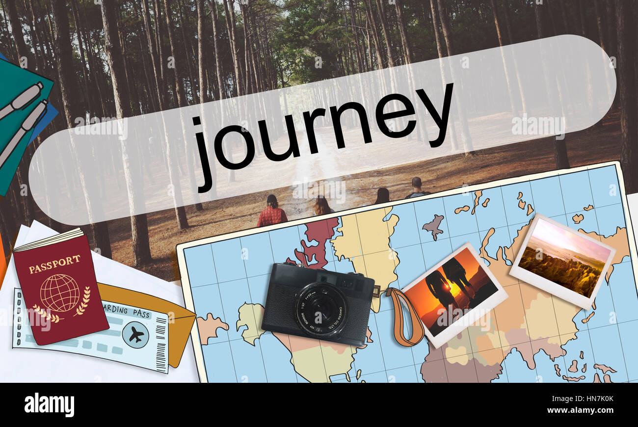 Journey Travel Exploration Vacation Concept Stock Photo - Alamy