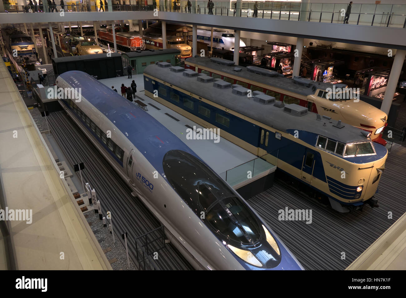 Kyoto Railway Museum with exhibition of wagons, coaches, trains and ...