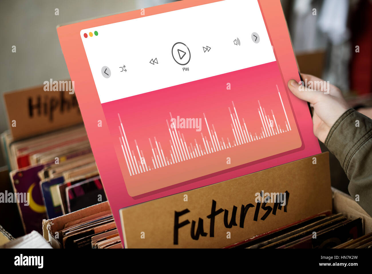 Music Video Player Multimedia Concept Stock Photo - Alamy