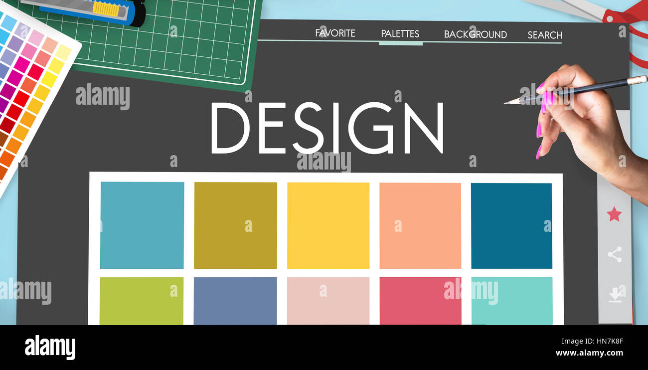 Colour Shade Design Colourful Palette Concept Stock Photo - Alamy
