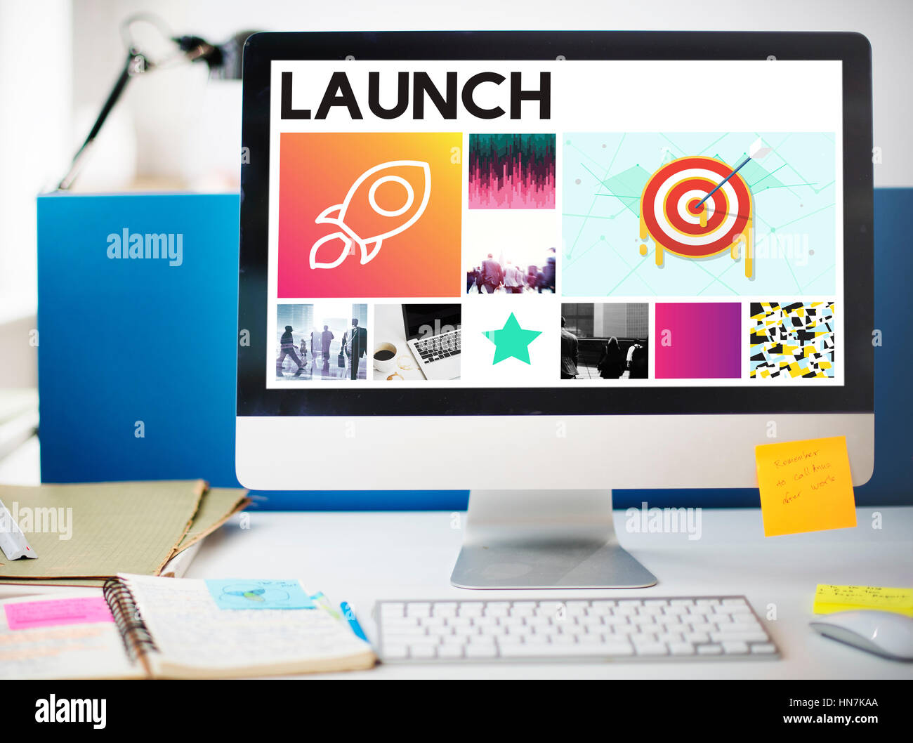 Launch Target Goals Rocketship Graphic Concept Stock Photo - Alamy