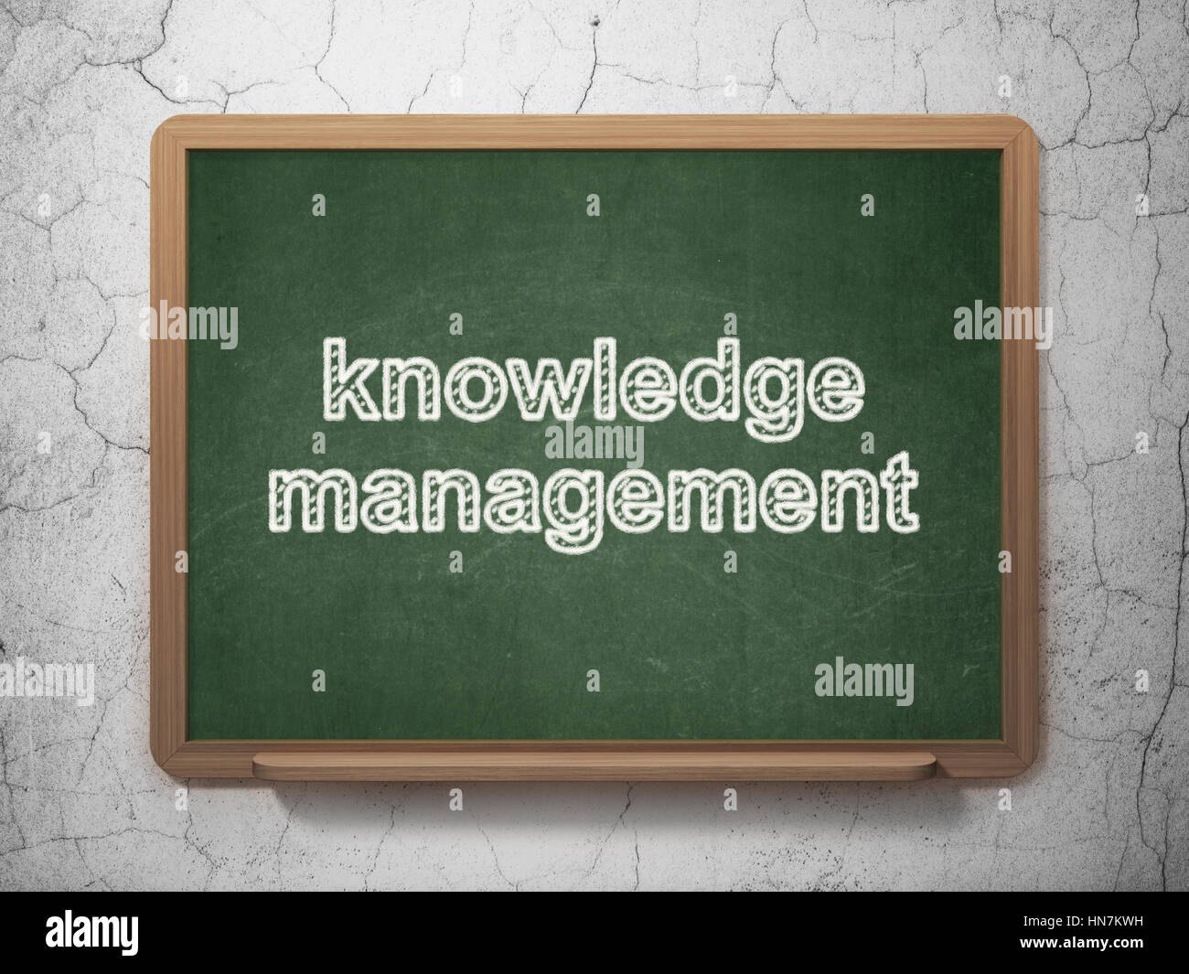 Learning concept: text Knowledge Management on Green chalkboard on ...
