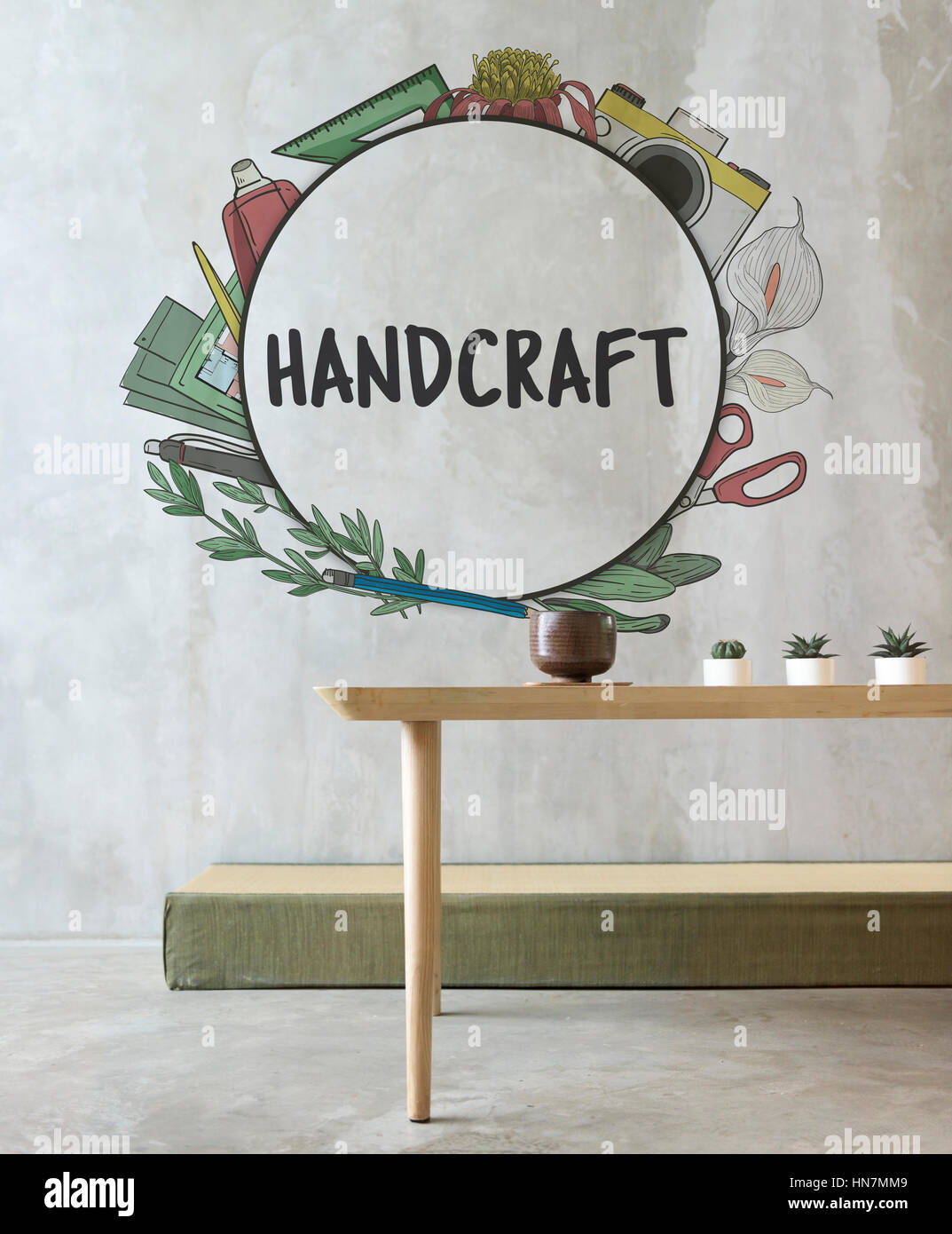 Handcraft Handmade DIY Skills Drawing Stock Photo - Alamy
