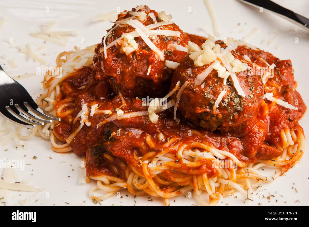Spaghetti and Meat balls, cheese,Italian Meat balls Stock Photo - Alamy