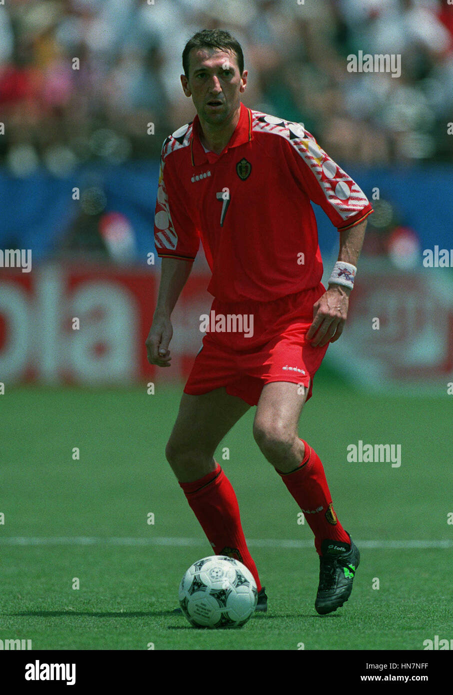 FRANKY VAN DER ELST BELGIUM & CLUB BRUGGE 11 August 1994 Stock Photo ...