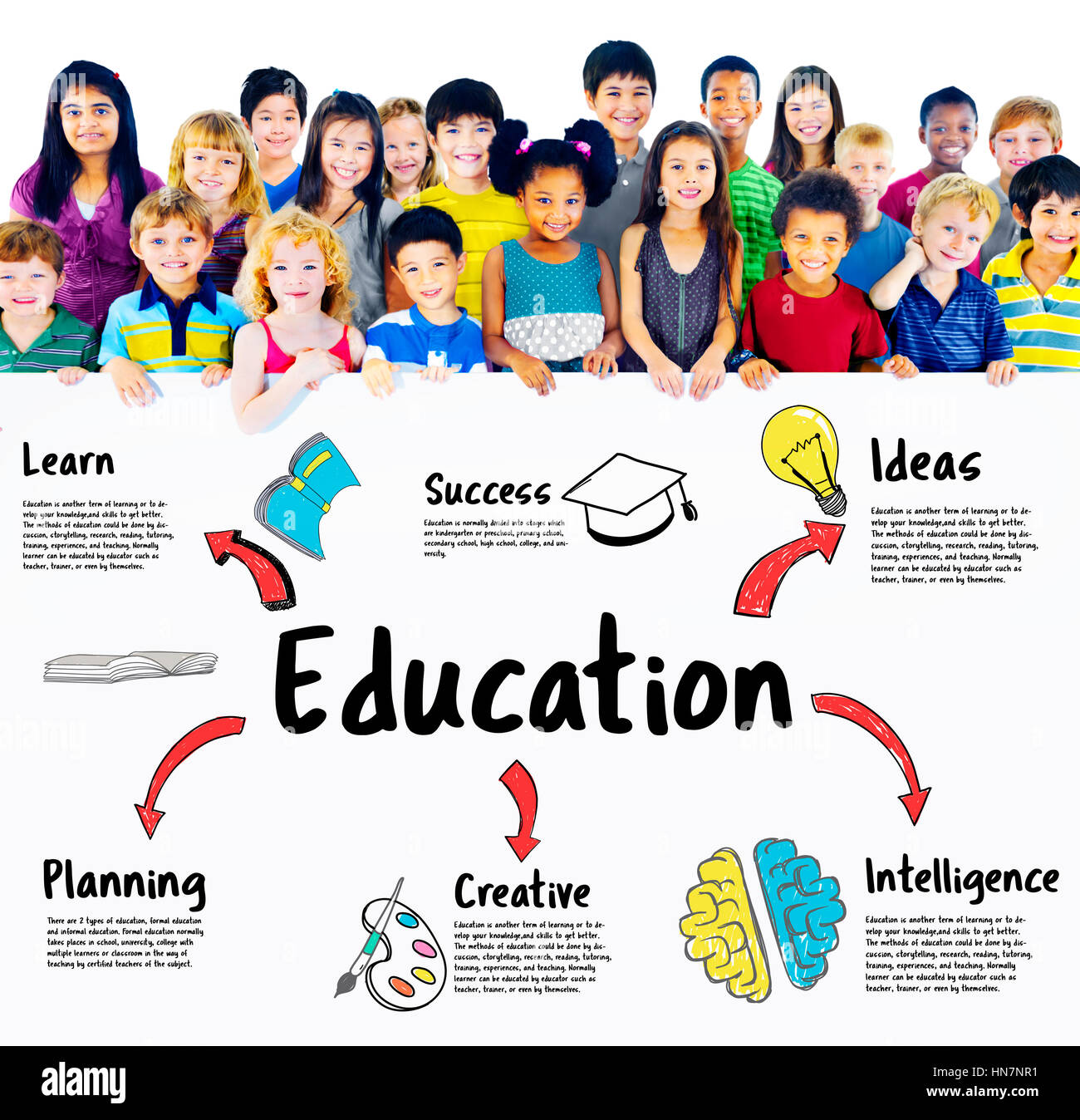 Learning School Education Diagram Concept Stock Photo - Alamy